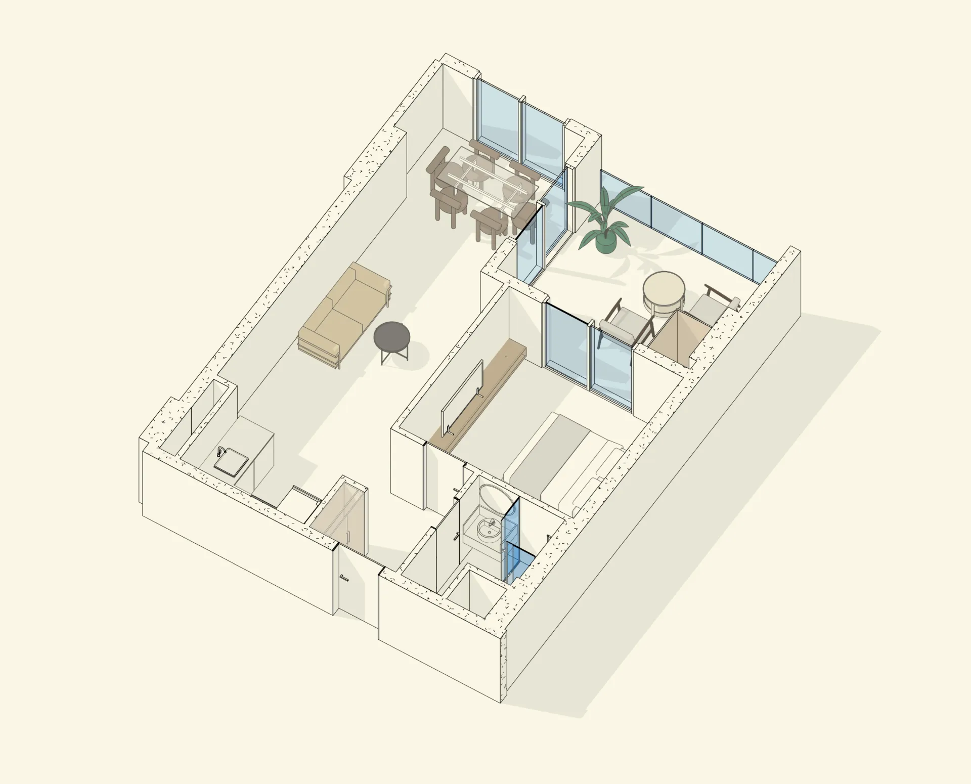 Apartment 202, 60.68 m2, Floor 16 | CHANTANI | Biograpi Living